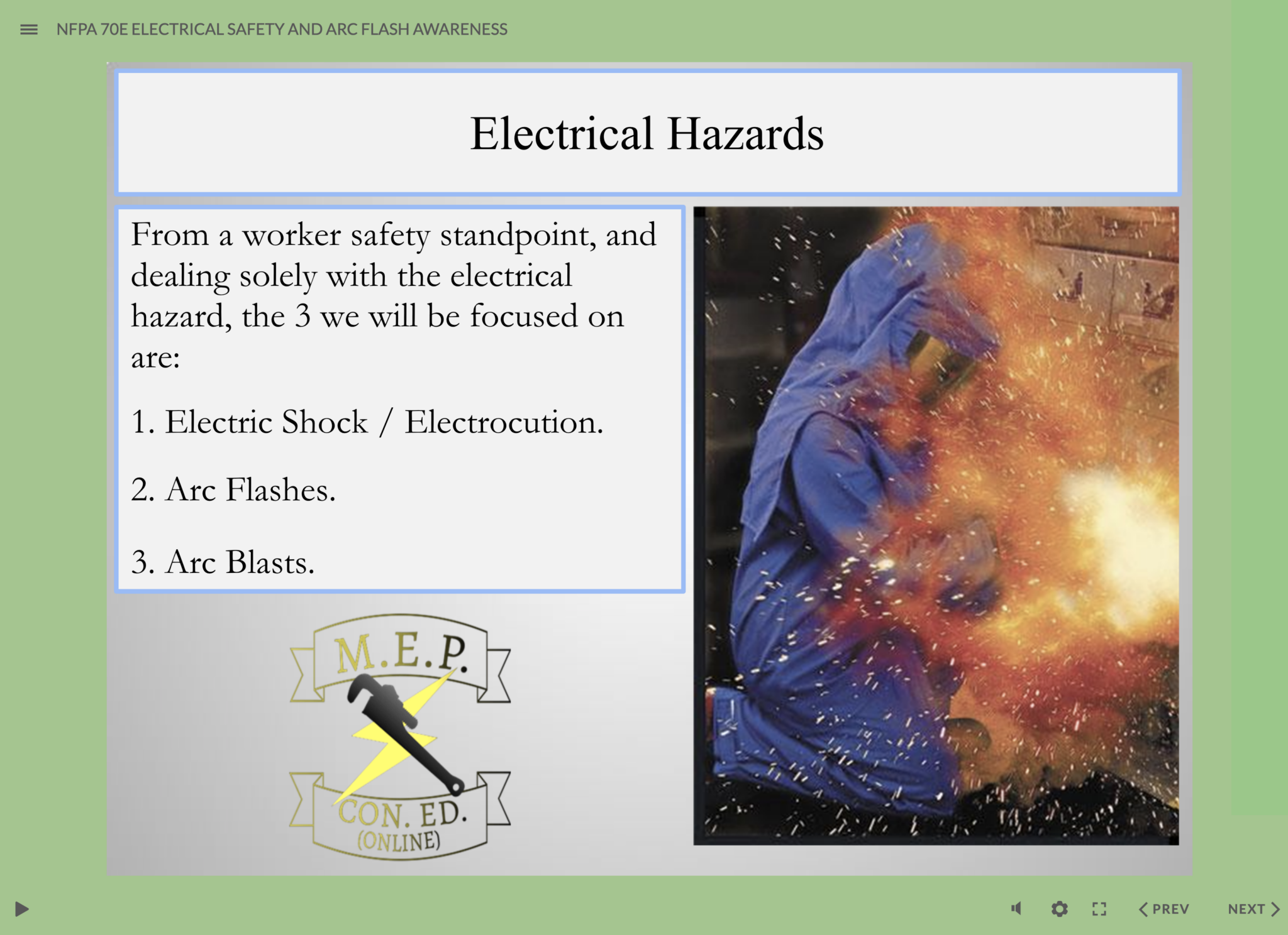 NFPA 70E: Electrical Safety and Arc Flash Awareness Training